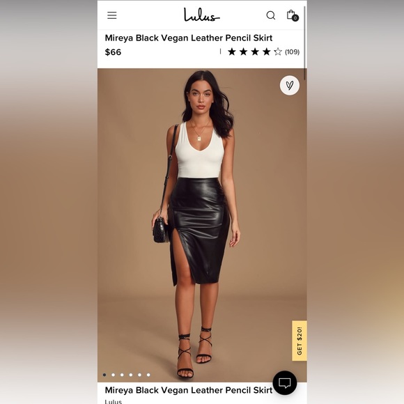 Lulus | Skirts | Lulus Black Vegan Leather Pencil Skirt | Poshmark